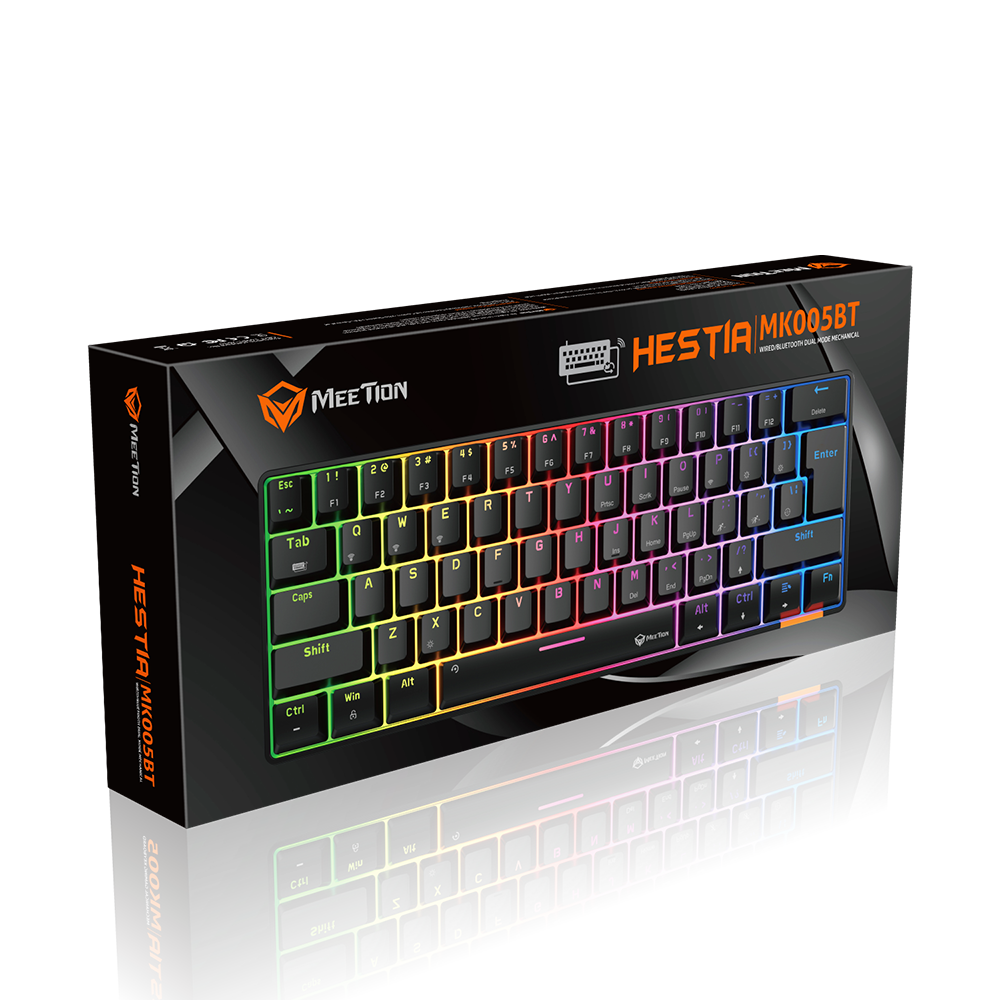 Meetion MK005BT-B Teclado Mecánico de Gaming Bluetooth - 60% | Sagatronix